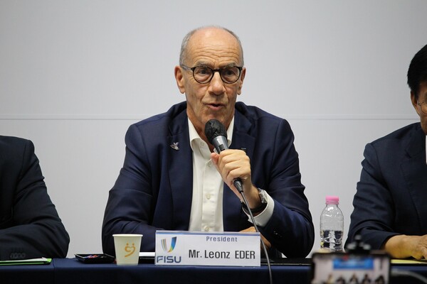 FISU 레온즈 에더 신임 회장, 2027 충청권 세계대학경기대회 준비 첫 인상..."훌륭한 팀워크"